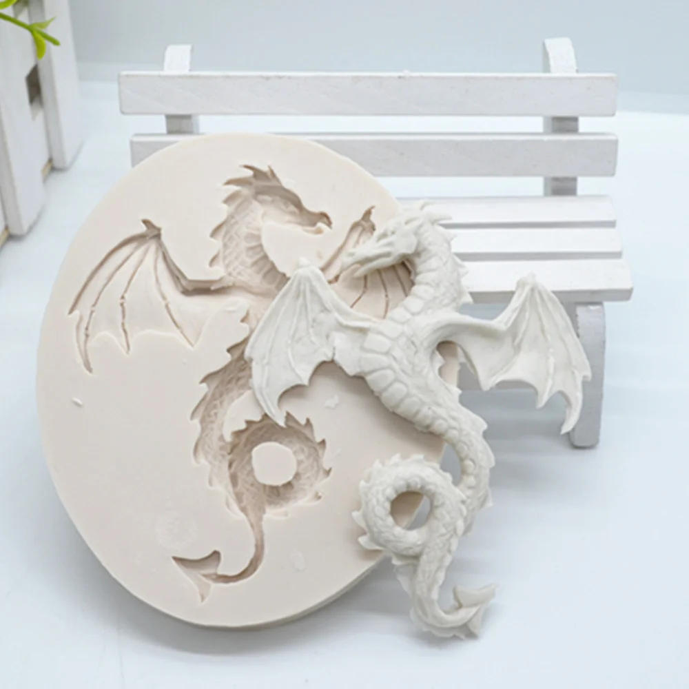 Luyou 3D Dragon Silicone Resin Molds Pastry Fondant Mould Wedding Cake ...