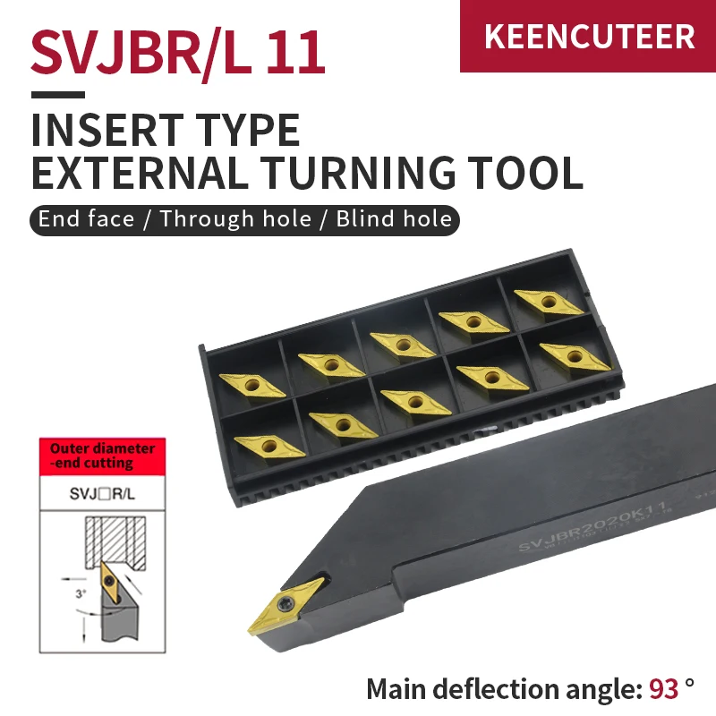 1pc SVJBR1212H11 SVJBR1616H11 SVJBR2525M11 External Turning Tool Holder ...