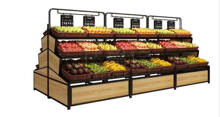 Fruit And Vegetable Shelf Market Supermarket Vegetable Rack Fruit Shop ...