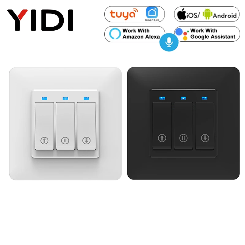 Tuya WiFi Smart Push Button Curtain Roller Blinds Shutter Switch Remote ...