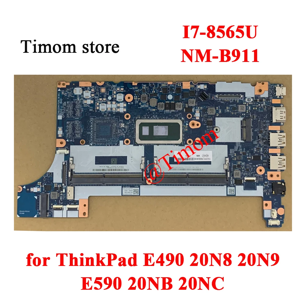 I7 8565U สำหรับ E490 20N8 20N9 ThinkPad E590 20NB 20NC เมนบอร์ดแบบ ...