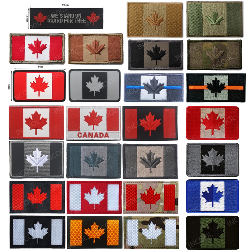 Canada-Flag-Embroidered-Patches-Maple-Leaf-Canadian-Flags-Military-Patches-Tactical-Emblem ...