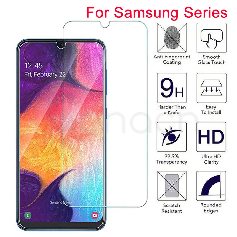 Защитное стекло 9H для samsung Galaxy A10 A20 A20E A30 A40 A40S A50 A60 ...