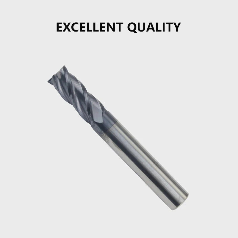 8mm Shank Tungsten Carbide 4 Flute End Mill CNC Milling Cutter HRC50 ...