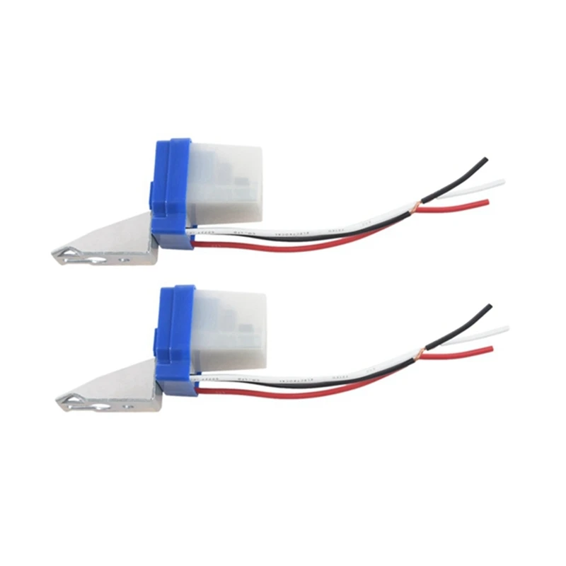 2Pcs Auto On Off Street Light Sensor Switch Photo Switch 220V 10A ...