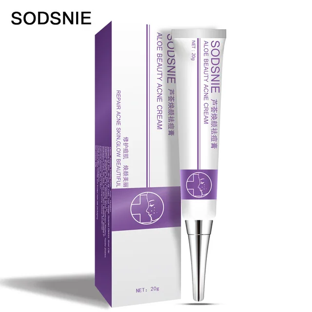 Aloe Acne Treatment Cream Pimple Acne Mark Blackhead Removal Moisturizing Oil Control Face Gel ...
