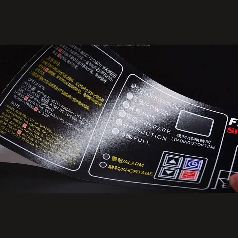 Thick Waterproof Transparent PVC Panel Sheet Labels Customized Control ...