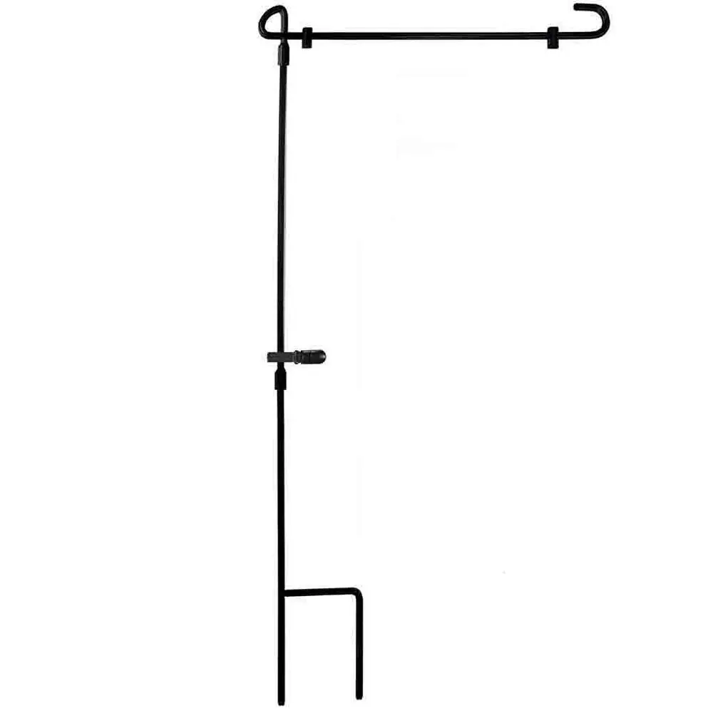 2019 Garden Iron Flag Pole Outdoor Yard Flags Stand Holder Banner ...