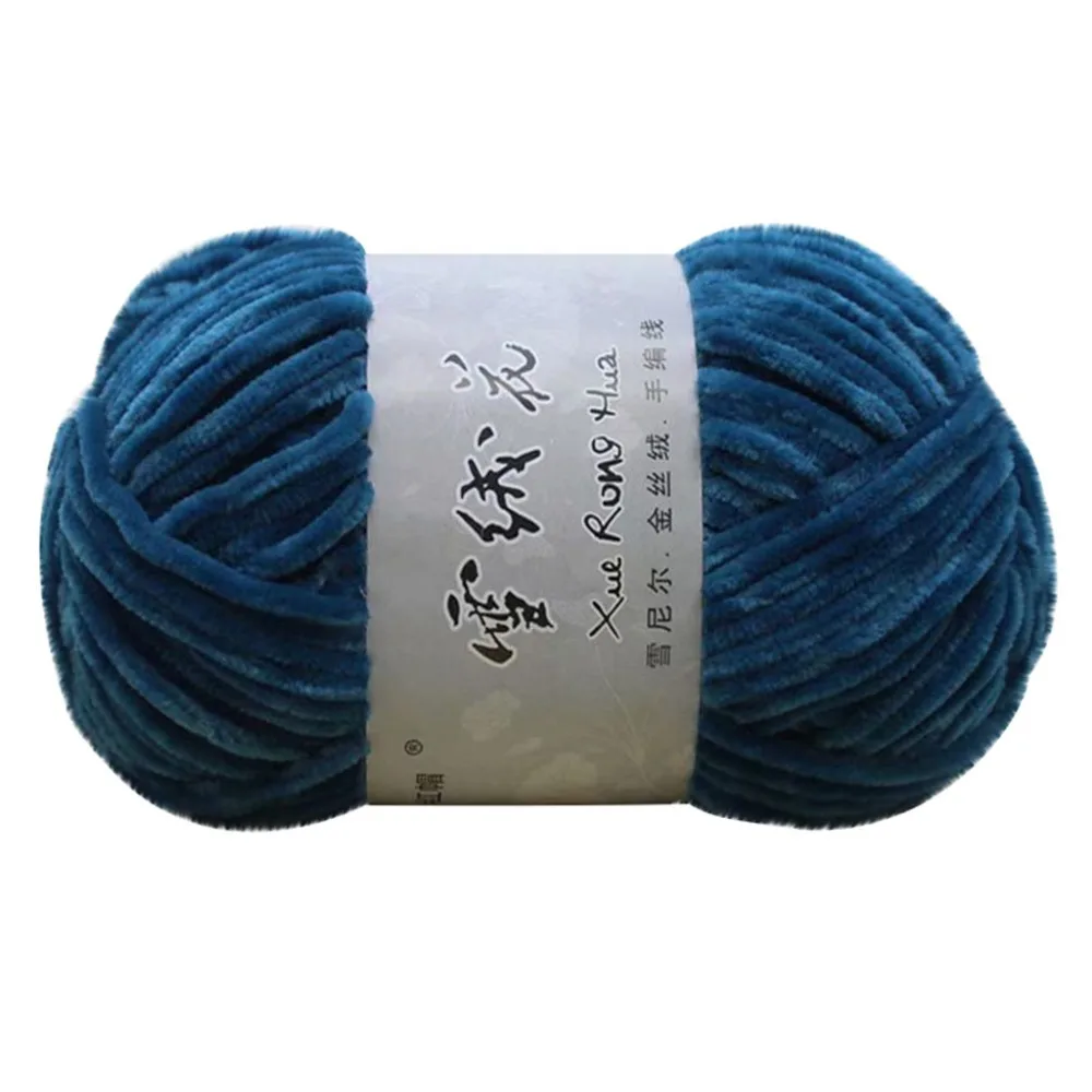 Pelotes de laine,Fil de Chenille en velours doré pour tricoter à la ...