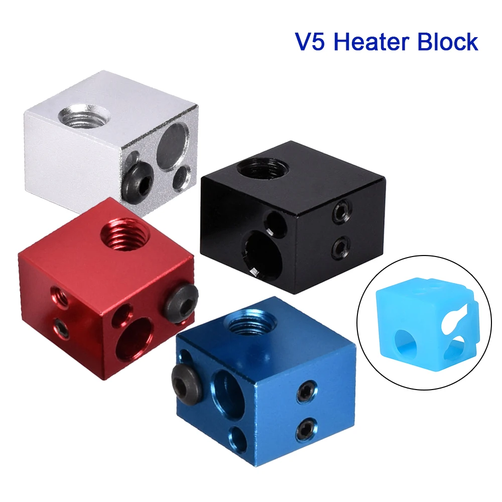 V5 Heater Block Multi-color Aluminum Block For V5 Silicone Sock Hotend ...