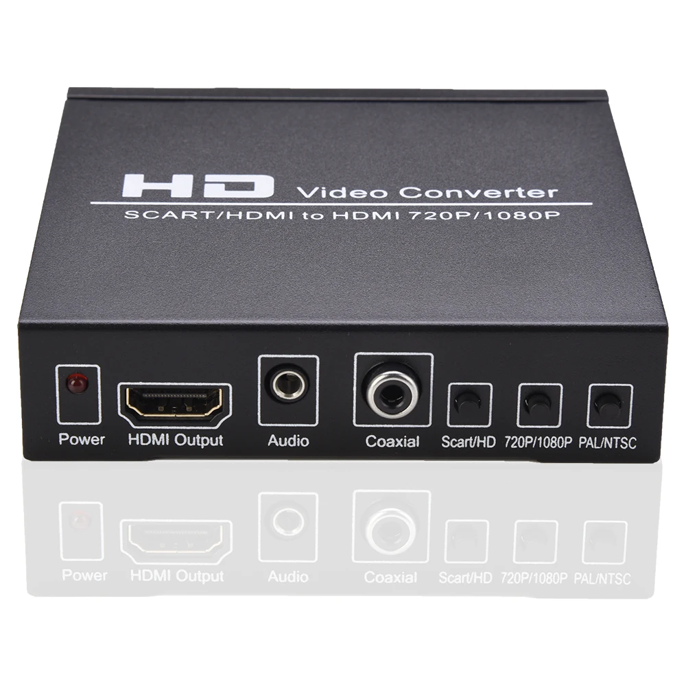 SCART/HD to HD Video Converter Support 720P/1080P Switch PAL/NTSC ...