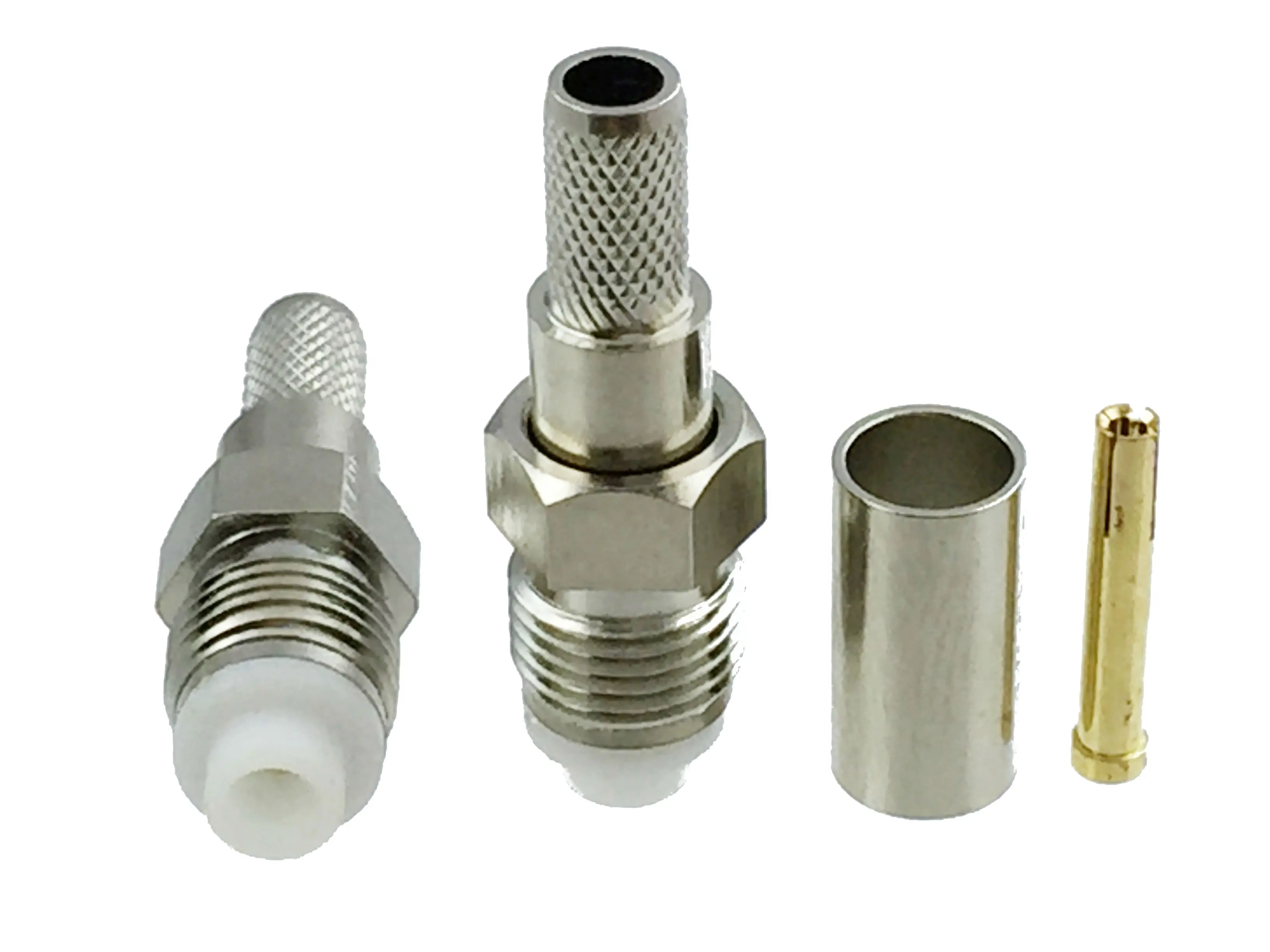 1Pcs FME female jack crimp RG58 RG142 LMR195 RG400 cable RF Coaxial ...