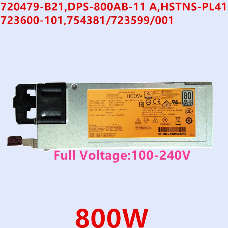 Original PSU For HP DL380 350 360 388G9 800W Power Supply 720479-B21 ...