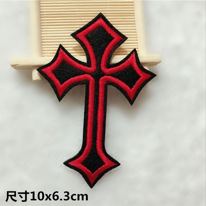 10pcs-Black-Red-cross-mixed-color-Embroidered-patches-for-clothing-iron ...