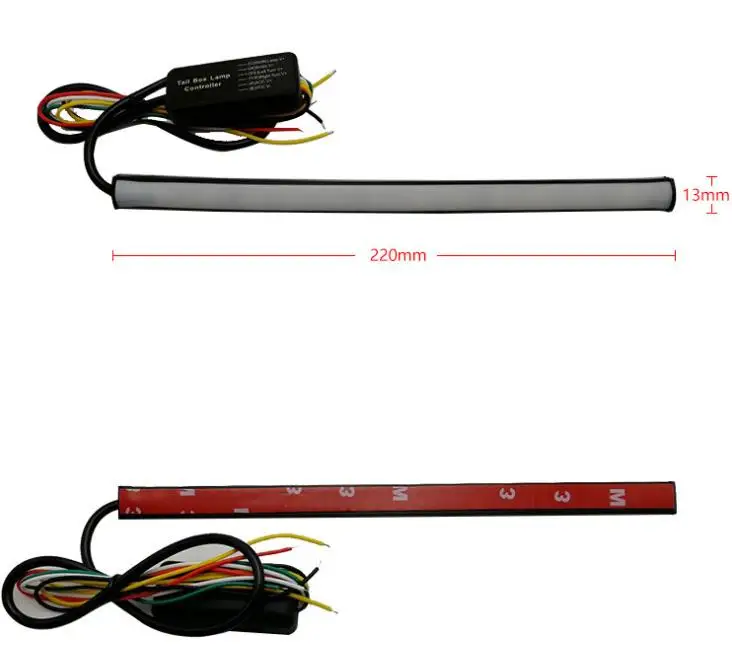 Motorcycle Light Bar Strip Tail Brake Stop Turn Signal License Plate ...