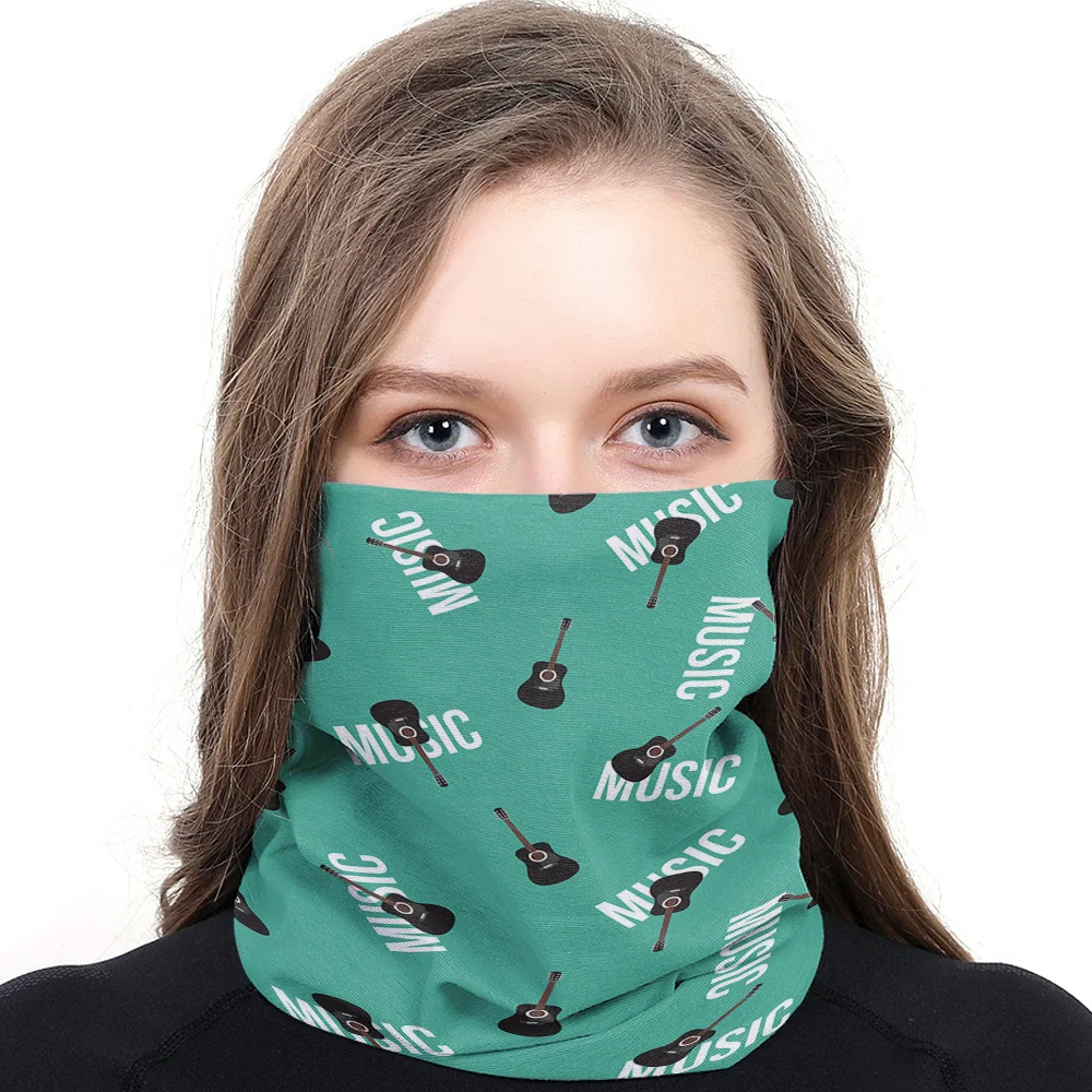 Rock Music Doodling Mens Ladies Rectangular Hijab Scarf Custom Scarf ...