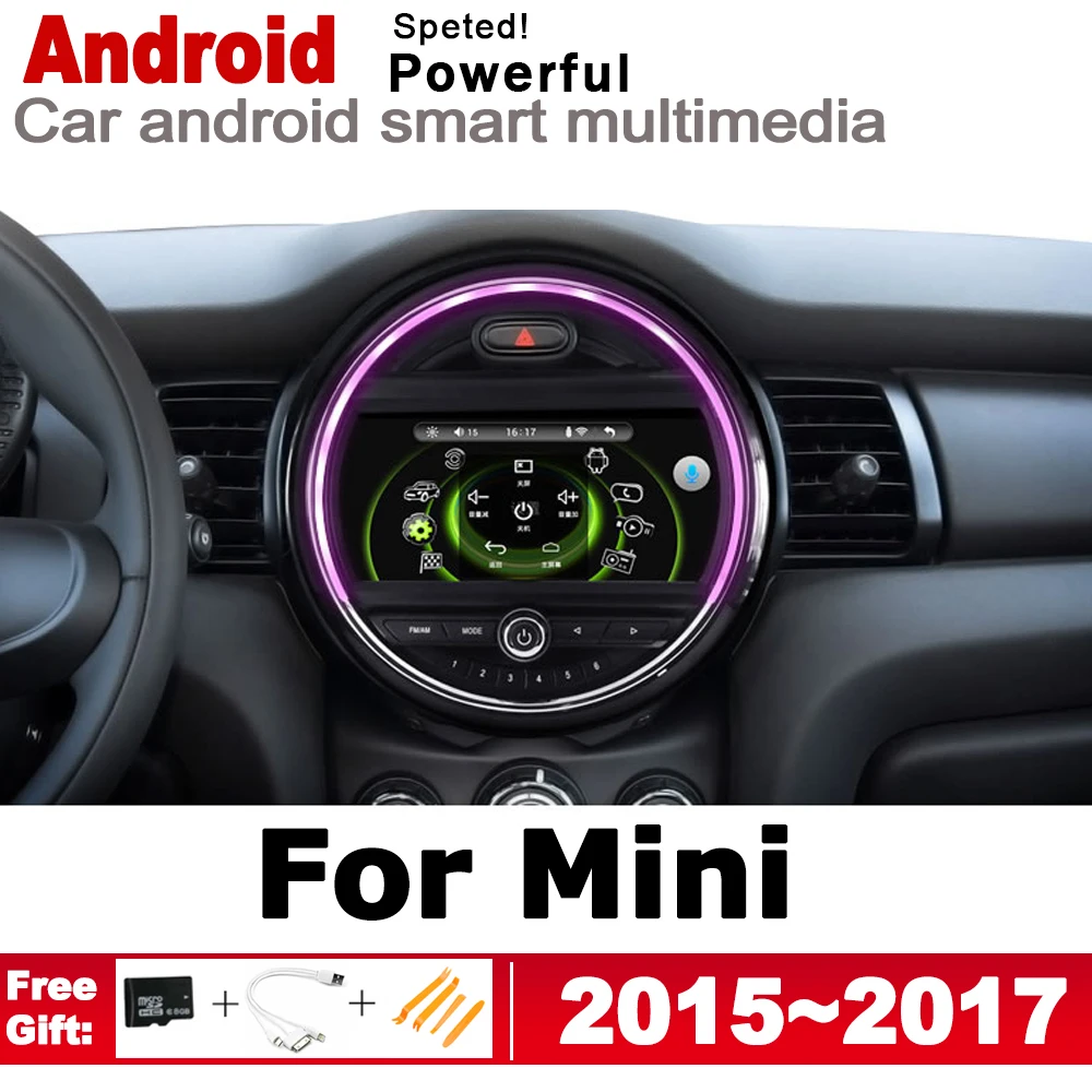 Car Multimedia Player Android Auto Radio For Mini 2015 2016 2017 2018 ...