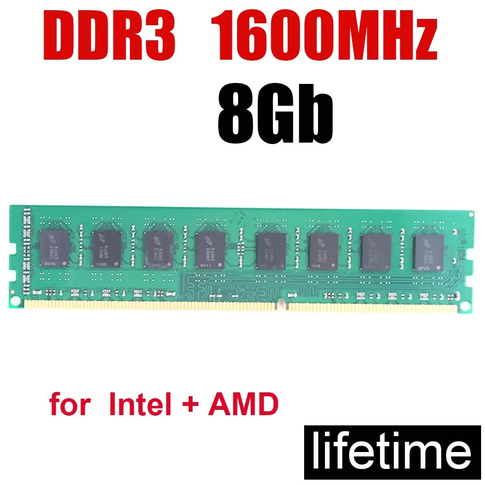 1600MHz Memoria RAM Ddr3 8 Gb 1600 8G 8 Gb/PC3 12800หน่วยความจำ4Gb 2Gb ...