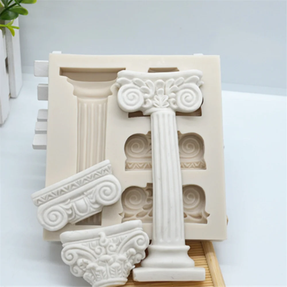 Luyou 3D Roman Column Silicone Fondant Molds Resin Molds Cake ...