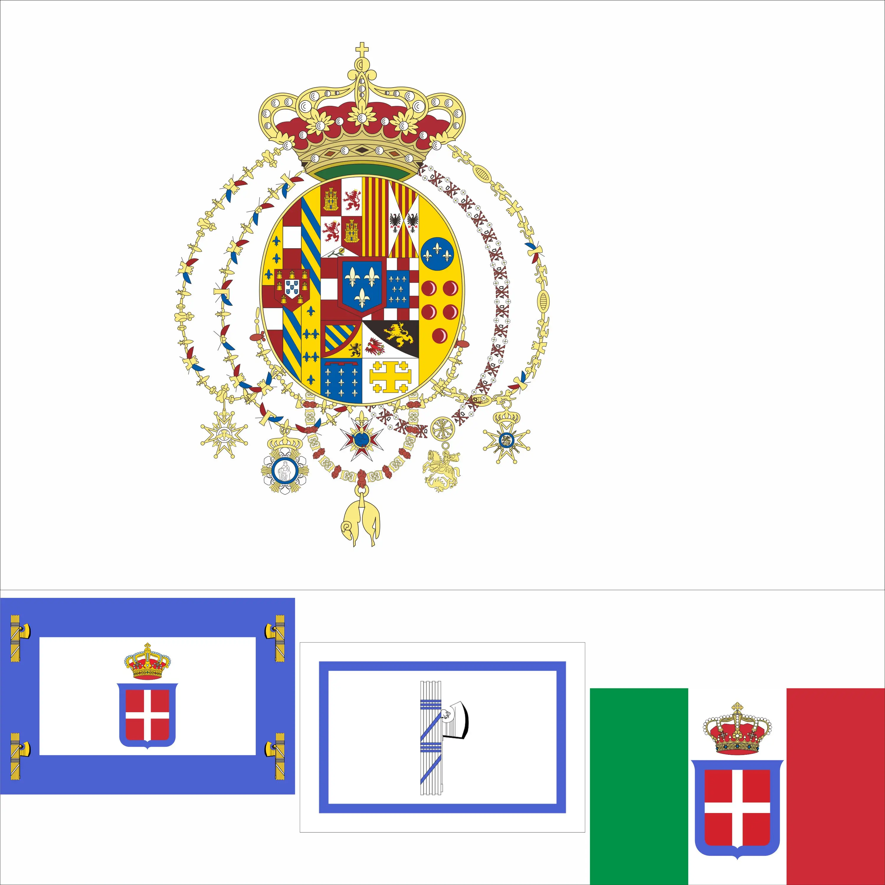 Italy Unification And Kingdom Flag 3X5FT 90X150CM 100D Polyester ...