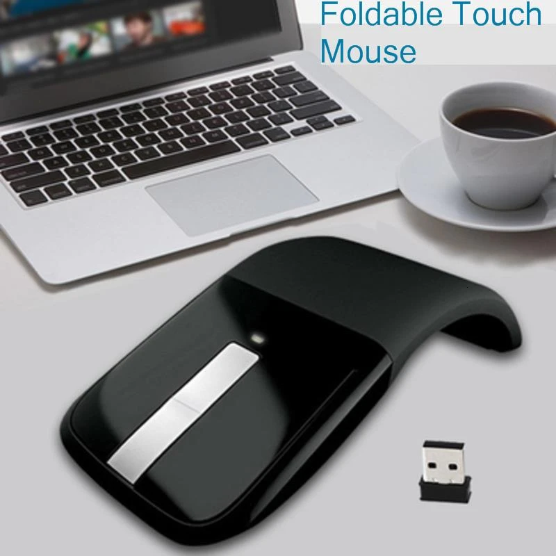 Wireless-Foldable-Arc-Touch-Ergonomic-Computer-Mouse-For-Microsoft ...