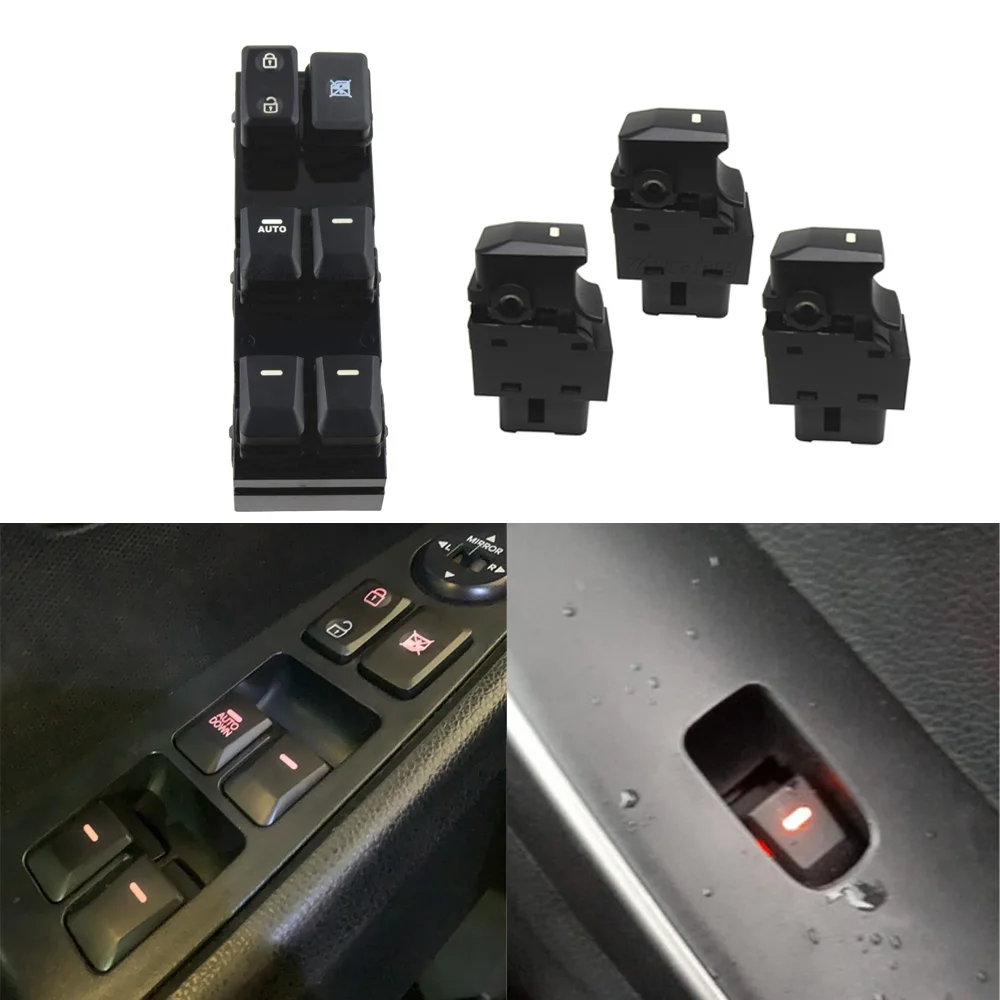 Red Light Electric Car Window Lift Switch Button For Kia Sportage 2011 ...