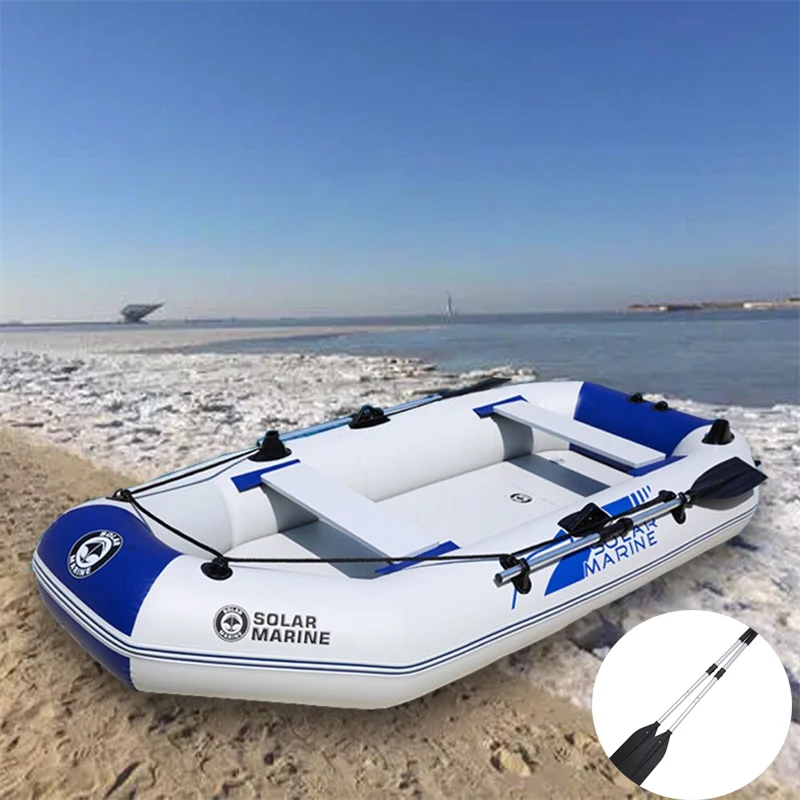 Portable-Solar-Marine-2-3M-3-Person-PVC-Inflatable-Fishing-Boat-Rowing ...