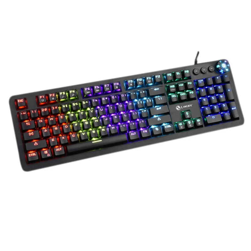 LIMEIDE L6000 Mechanical Keyboard Luminous Wired Keyboard Plug and Play ...