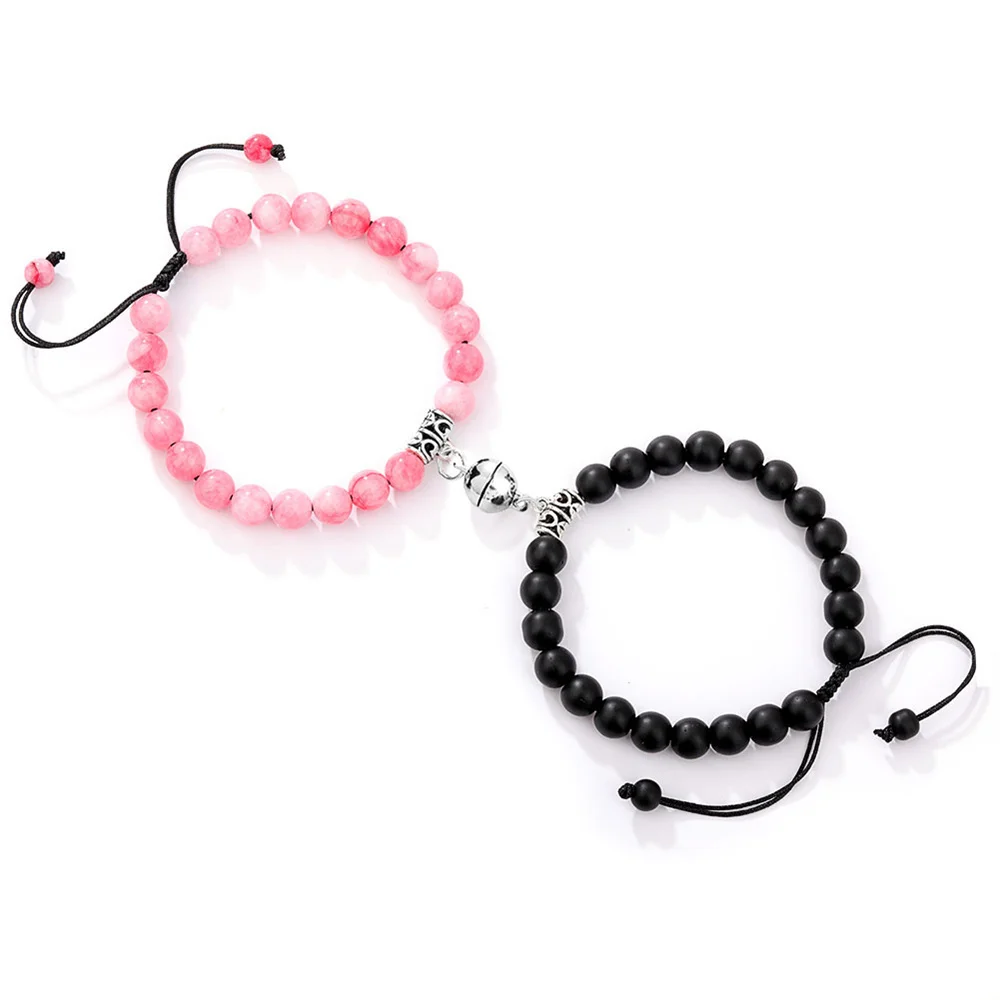 Aimant coeur 3 - Bracelet Magnétique En Pierre Naturelle Pour Couple ...