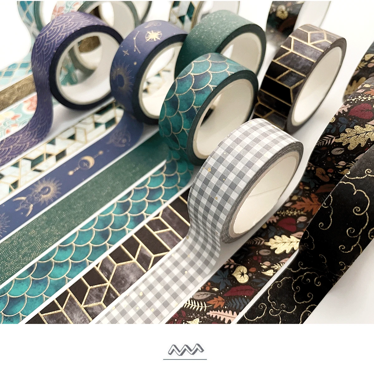 1.5CM*7M Retro golden geometry Masking Washi Tape grid Decorative ...