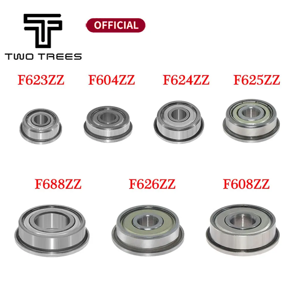 4pcs Flange Ball Bearings F604zz F623zz F624zz F625zz F626zz F688zz 3d ...