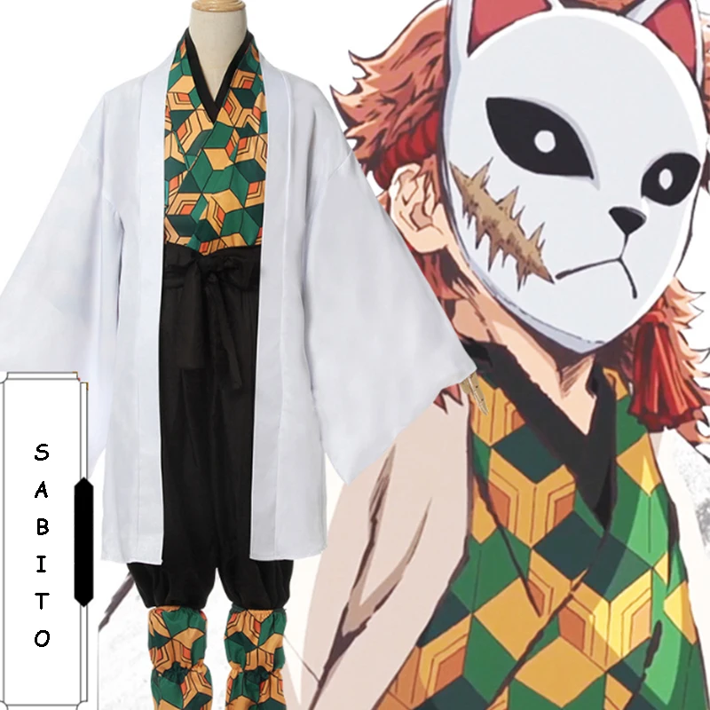 Anime Comic Demon Slayer Kimetsu No Yaiba Cosplay Costumes Sabito ...