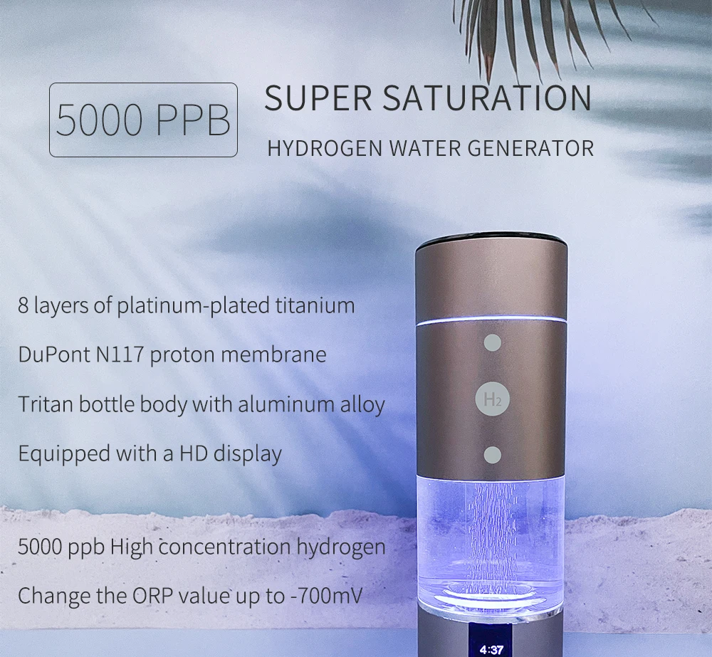 Max 5000ppb BlueVida Hydrogen Water Generator Up to DuPont SPE/PEM Dual ...