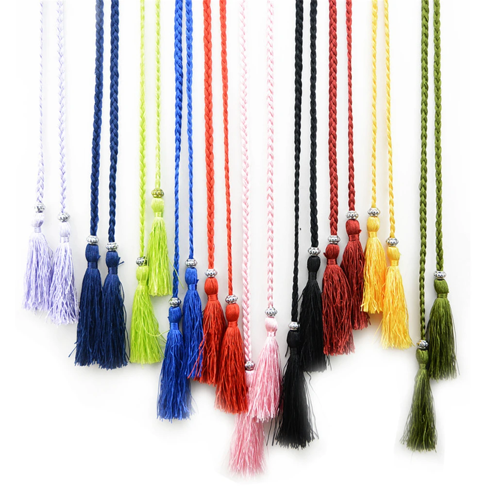 Woven-Tassel-Waist-chain-for-women-dress-Tassles-Braided-Style-Belt ...