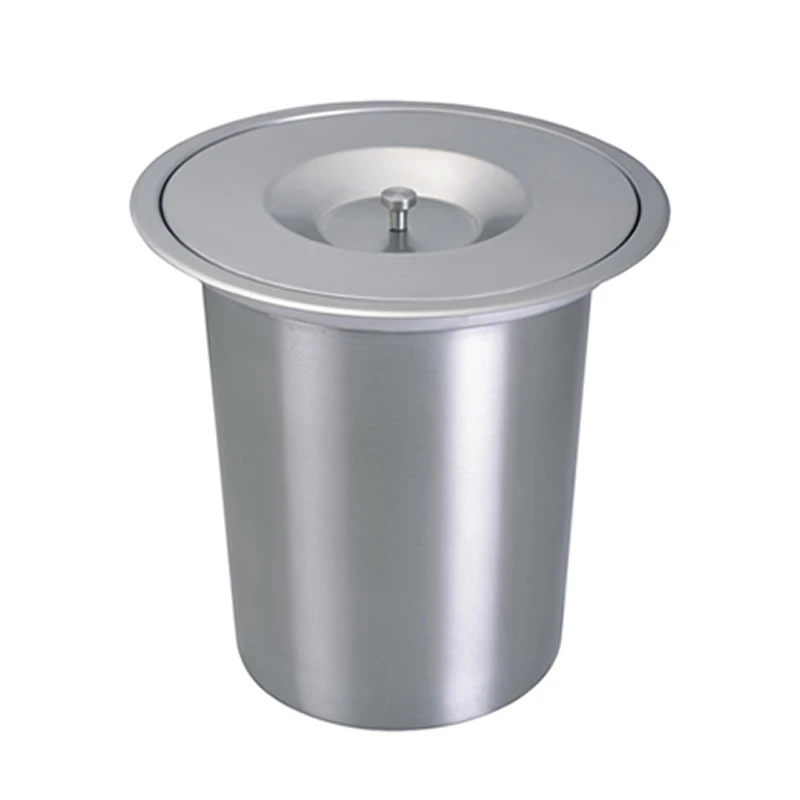 8L Tainless Steel Trash Can Flush Recessed Built-in Dustbin Trash Bin ...