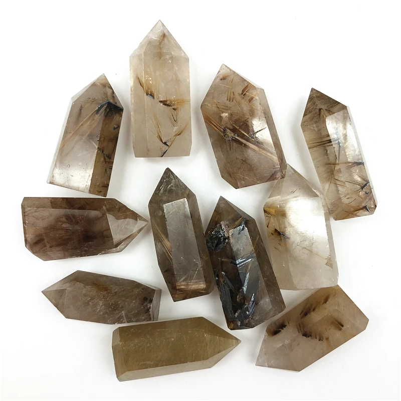 Home & Living Golden Rutile Quartz Tower Small Natural T467 Rocks ...