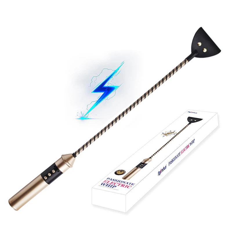 Usb Rechargeable Electric Shock Whip Sex Products Pulse Leather ...