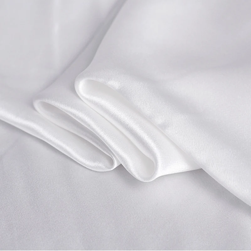 100cm-114cm-Pure-White-Silk-Charmeuse-Fabric-Glossy-Natural-Silk-Satin ...