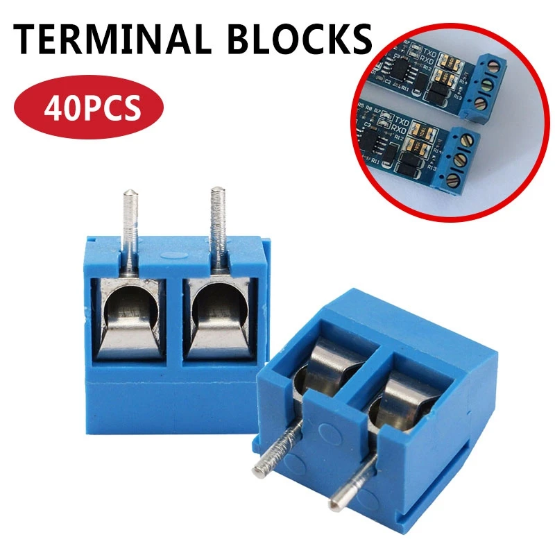 Electrical Equipment & Supplies 10Pcs blue 2-pin pitch screw terminal ...