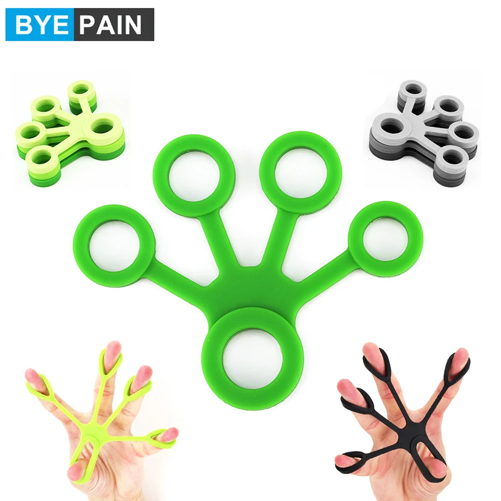 1Pcs Silicone Five Finger Exerciser Finger Puller Hand Grip ...