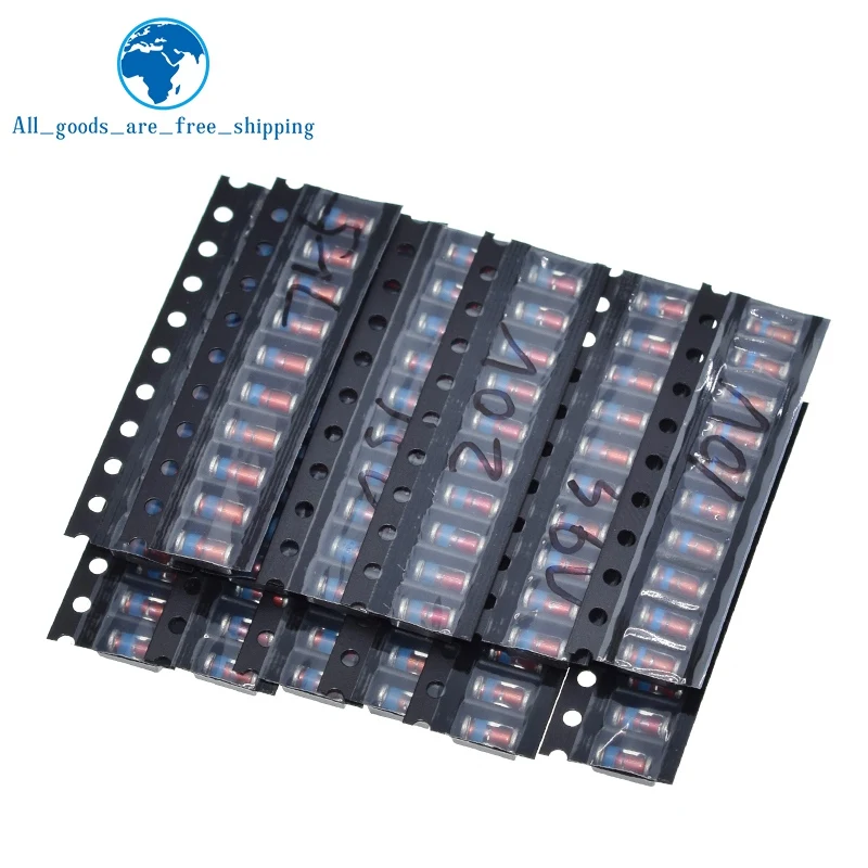TZT LL41 SMD diodo Zener KIT 1W 3V3 36V 13 tipos * 10pcs = 130pcs ...