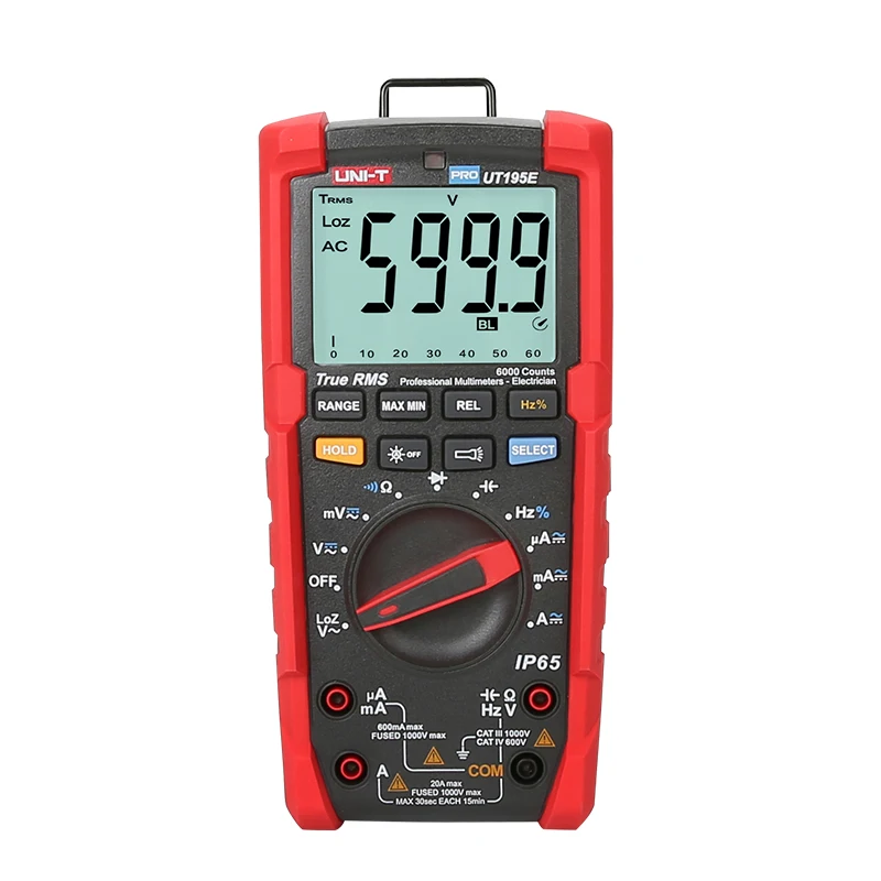 UT195E Industrial True RMS Digital Multimeter Flashlight, LoZ Voltage ...