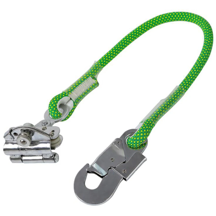 Manual Rope Grab Hook With 60cm Shock Absorbing Lanyard- Fits 16mm Rope ...