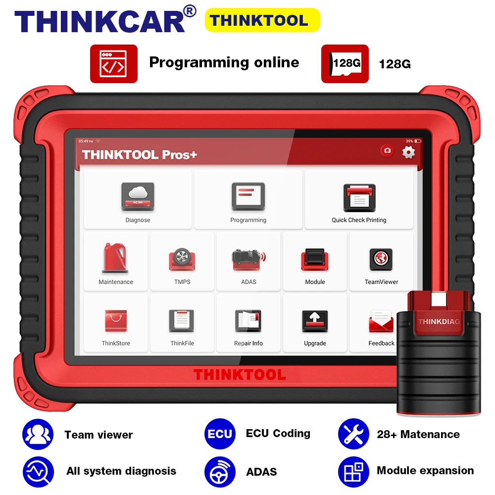 THINKCAR THINKTOOL PROS+ OBD2 EOBD2 Car ECU ADAS calibration TPMS 28 ...