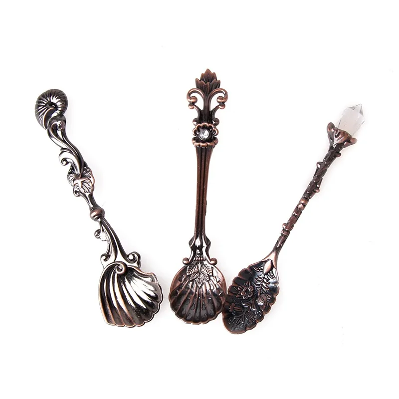 Promotion 3pcs/set Retro Royal Vintage Spoons Coffee Tea Scoops Ice ...