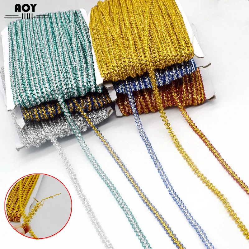 10mm Gold Silver Centipede Braided Cords Curve Trimming Lace Rope For ...