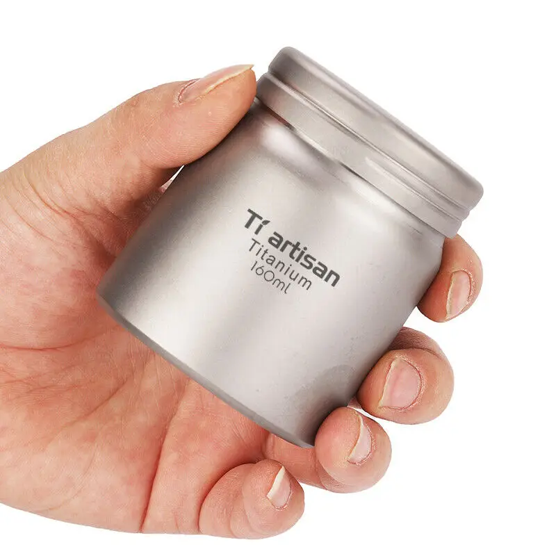 Tiartisan Portable Travel Mini Tea Caddy Titanium Storage Boxes Sealed ...