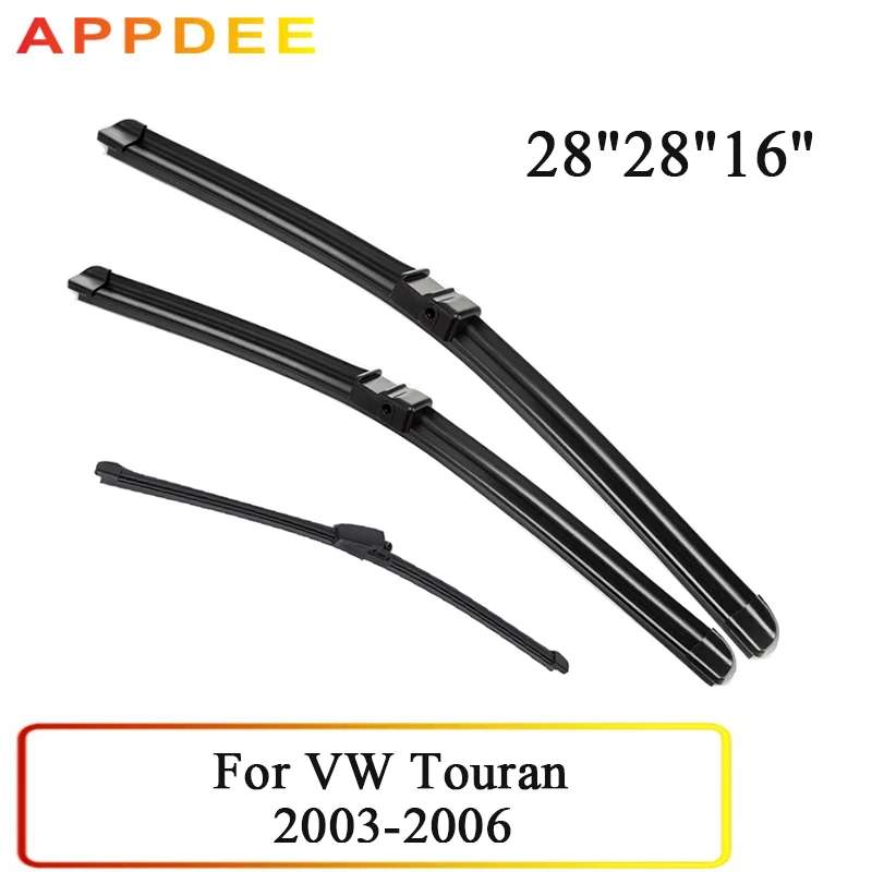 APPDEE Wiper Front & Rear Wiper Blades Set For VW Touran 2003 2004 2005 ...