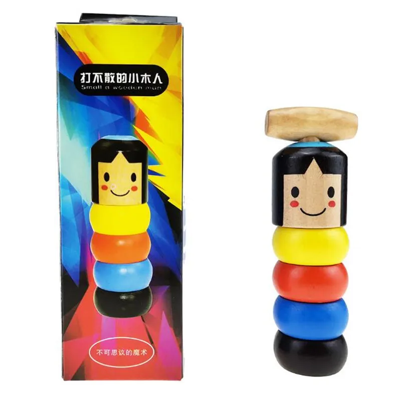 Funny Immortal Daruma Unbreakable Wooden Man Magic Toy Magic Tricks ...