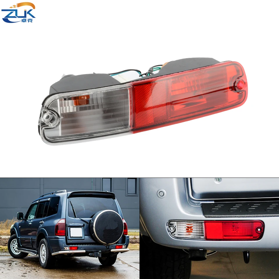 ZUK Rear Bumper Fog Light Car Tail Lamp Reflector For Mitsubishi Pajero ...